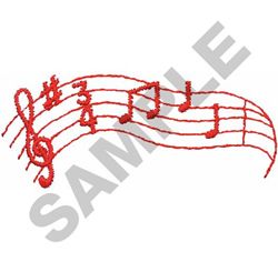 MUSIC STAFF Embroidery Design | AnnTheGran.com