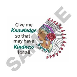 Knowledge Is Kindness Embroidery Design | AnnTheGran.com