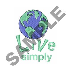 Live Simply Embroidery Design | AnnTheGran.com