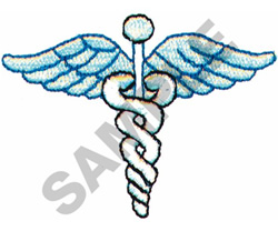 CADUCEUS Embroidery Design | AnnTheGran.com