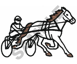 HARNESS RACING OUTLINE Embroidery Design | AnnTheGran.com