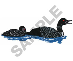 CRYING LOON Embroidery Design | AnnTheGran.com