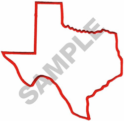 TEXAS OUTLINE Embroidery Design | AnnTheGran.com