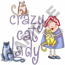 CRAZY CAT LADY Embroidery Design | AnnTheGran.com