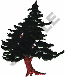 CEDAR TREE Embroidery Design | AnnTheGran.com
