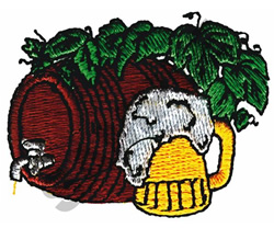 BEER KEG Embroidery Design | AnnTheGran.com