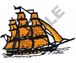 TALL SHIP Embroidery Design | AnnTheGran.com