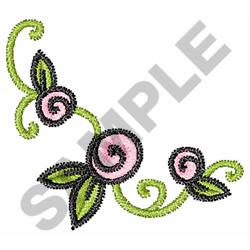 Free FLORAL CORNER Embroidery Design | AnnTheGran.com