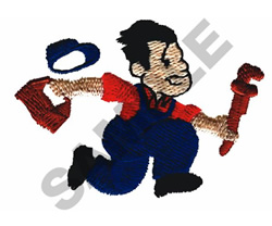 RUNNING PLUMBER Embroidery Design | AnnTheGran.com