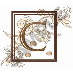 FANCY SQUARE LETTER C Embroidery Design | AnnTheGran.com