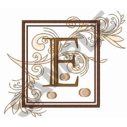 FANCY SQUARE LETTER E Embroidery Design | AnnTheGran.com