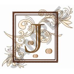 FANCY SQUARE LETTER J Embroidery Design | AnnTheGran.com