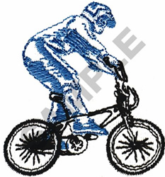 BMX RIDER OUTLINE Embroidery Design | AnnTheGran.com