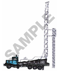 TRUCK MOUNTED DRILLING RIG Embroidery Design | AnnTheGran.com