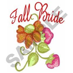 FALL BRIDE Embroidery Design | AnnTheGran.com