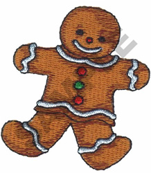 GINGERBREAD MAN Embroidery Design | AnnTheGran.com