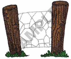 CHICKEN WIRE FENCE Embroidery Design | AnnTheGran.com