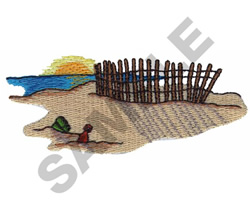 BEACH SCENE Embroidery Design | AnnTheGran.com