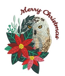MERRY CHRISTMAS OWL Embroidery Design | AnnTheGran.com