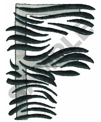 ZEBRA ALPHABET F Embroidery Design | AnnTheGran.com