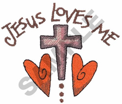 JESUS LOVES ME Embroidery Design | AnnTheGran.com