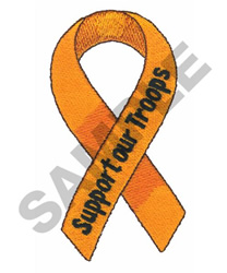 SUPPORT OUR TROOPS RIBBON Embroidery Design | AnnTheGran.com