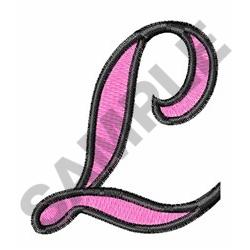 Two Color Script L Embroidery Design | AnnTheGran.com