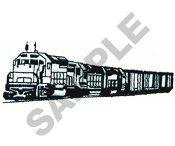 TRAIN OUTLINE Embroidery Design | AnnTheGran.com