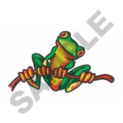TREE FROG Embroidery Design | AnnTheGran.com