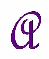 Large Fancy Script A Embroidery Design | AnnTheGran.com