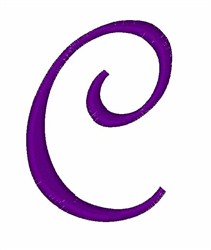 Large Fancy Script C Embroidery Design | AnnTheGran.com