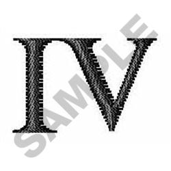 ROMAN NUMERAL ALPHABET IV Embroidery Design | AnnTheGran.com