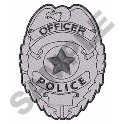 POLICE OFFICER BADGE Embroidery Design | AnnTheGran.com