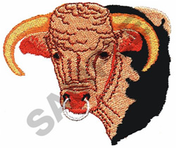 BULL Embroidery Design | AnnTheGran.com