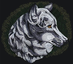 WOLF Embroidery Design | AnnTheGran.com