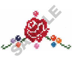 CROSS STITCH ROSE Embroidery Design | AnnTheGran.com