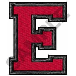 Collegiate Alphabet E Embroidery Design | AnnTheGran.com
