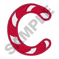 Candy Cane Alphabet C Embroidery Design | AnnTheGran.com