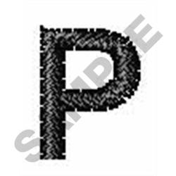 Plain Block Font P Embroidery Design | AnnTheGran.com