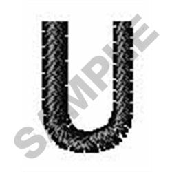 Plain Block Font U Embroidery Design | AnnTheGran.com
