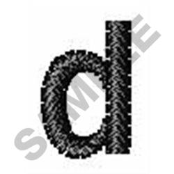 Plain Block Font d Embroidery Design | AnnTheGran.com