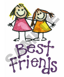 BEST FRIENDS Embroidery Design | AnnTheGran.com