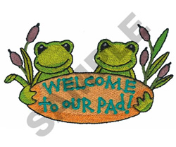 WELCOME TO OUR PAD Embroidery Design | AnnTheGran.com