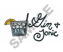 GIN & TONIC Embroidery Design | AnnTheGran.com