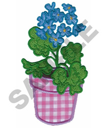 FLOWER POT APPLIQUE Embroidery Design | AnnTheGran.com