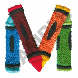 M-CRAYON ALPHABET Embroidery Design | AnnTheGran.com