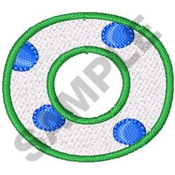 POLKA DOT ALPHABET O Embroidery Design | AnnTheGran.com