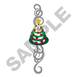 Christmas Border Vertical Embroidery Design | AnnTheGran.com