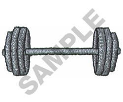 BARBELL Embroidery Design | AnnTheGran.com