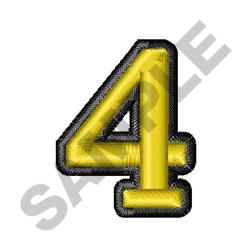 Puffy Foam Number 4 Embroidery Design | AnnTheGran.com